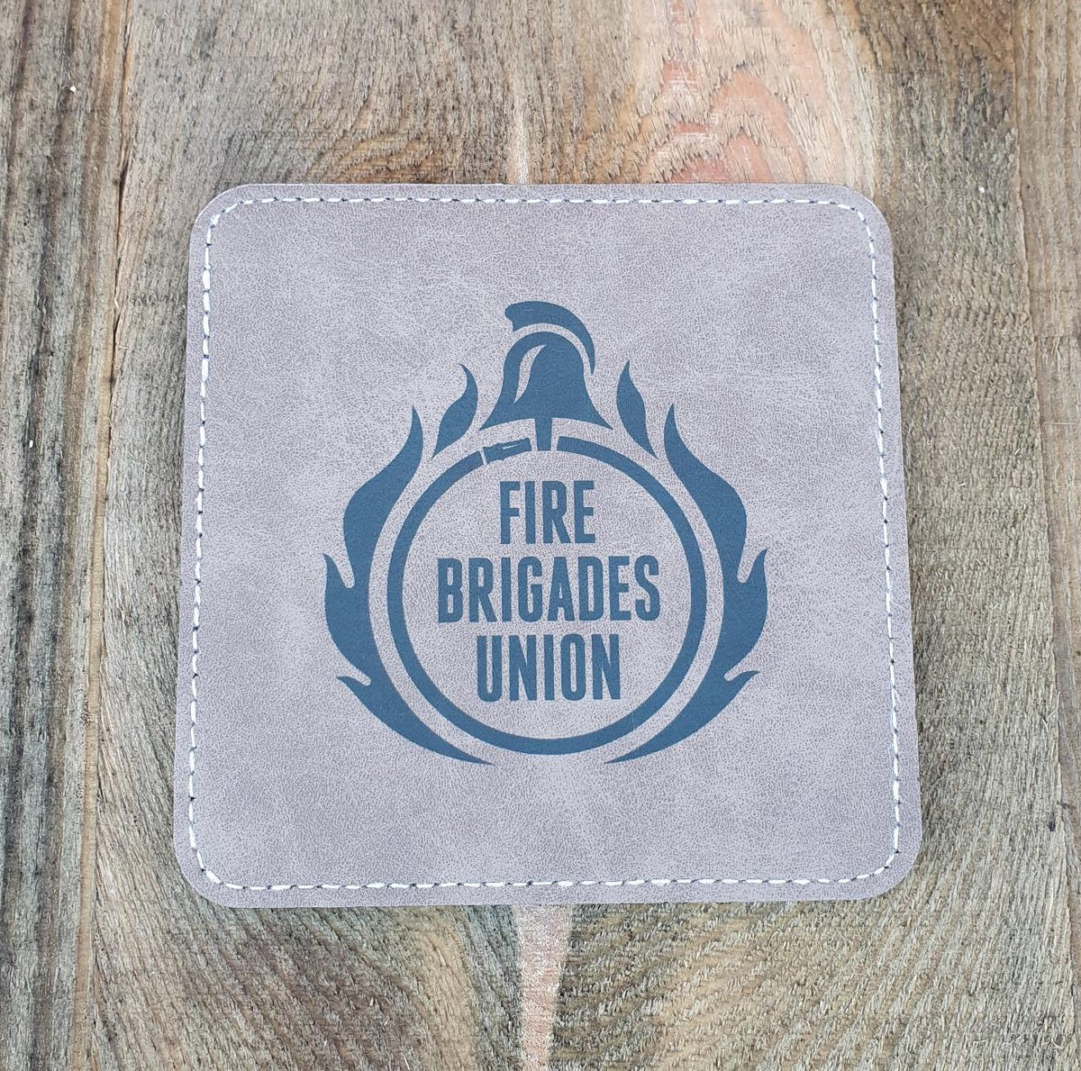 FBU PU Leather Effect Coaster Square – Fire Brigades Union