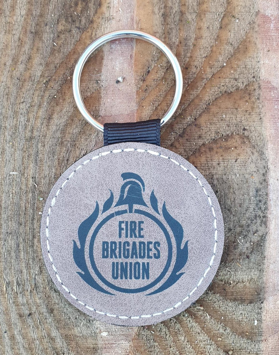 FBU Leather Effect Keyring – Fire Brigades Union