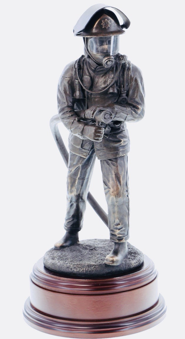 British Firefighter on branch – Fire Brigades Union