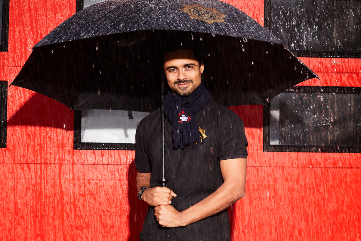 Umbrella, large with 'FBU Gold Badge' logo – Fire Brigades Union